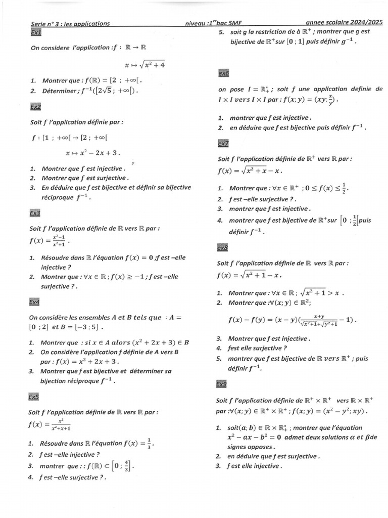 Applications 1bac | PDF