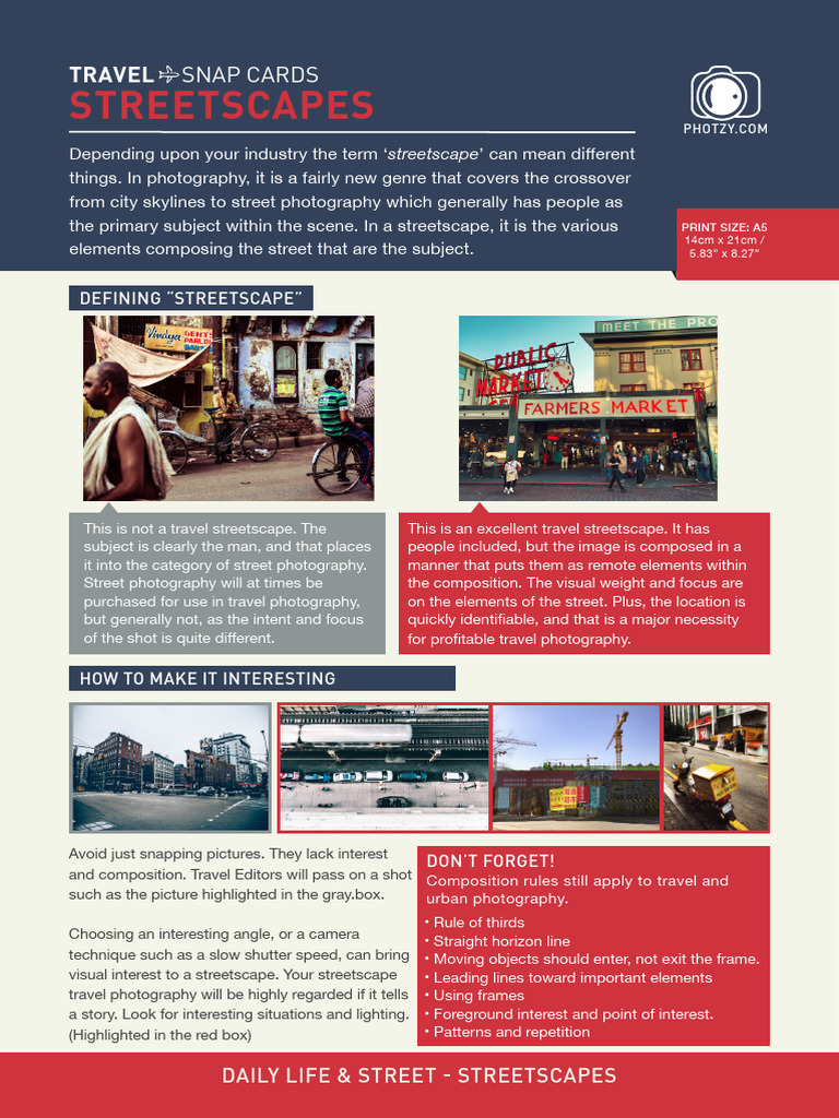 Snap+Cards+Travel Streetscapes | PDF | Composition (Visual Arts) | Vision