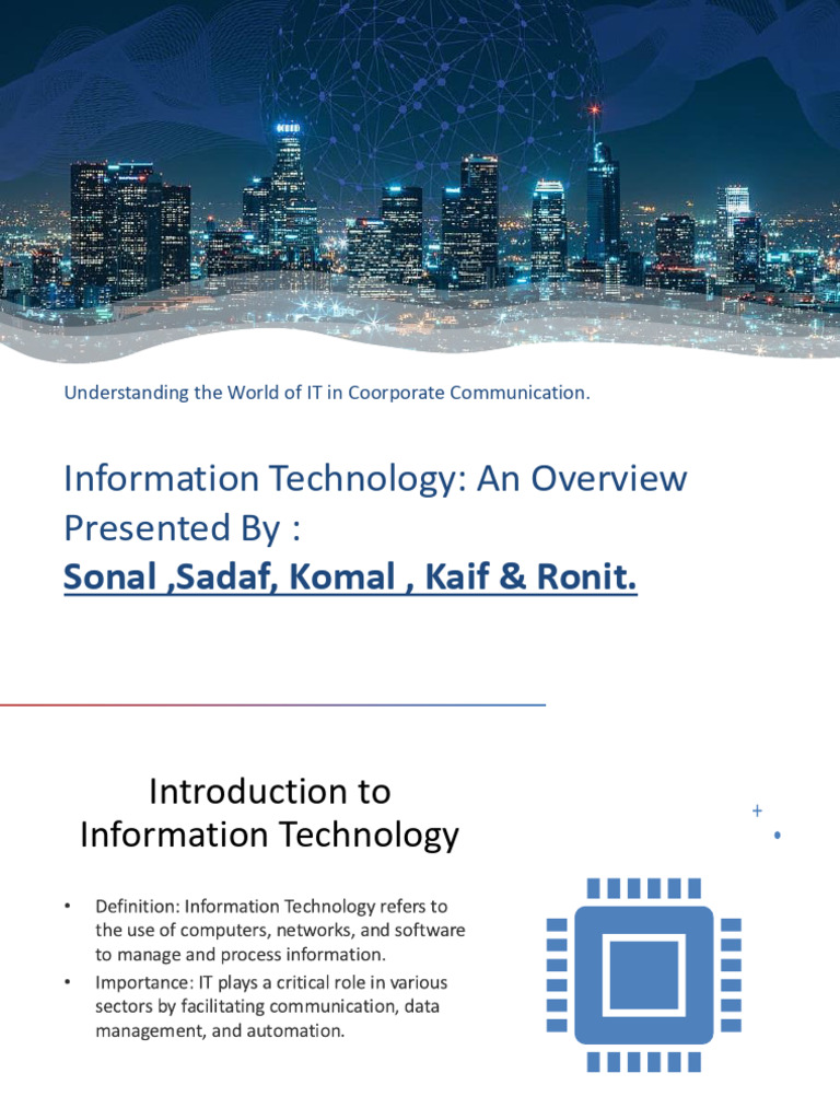 Overview of Information Technology Essentials | PDF