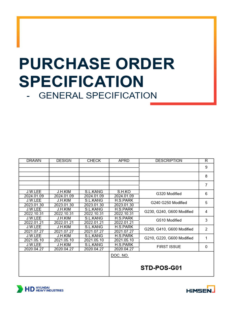 STD-POS-G01 General Specification For DO Storage Tank | PDF ...