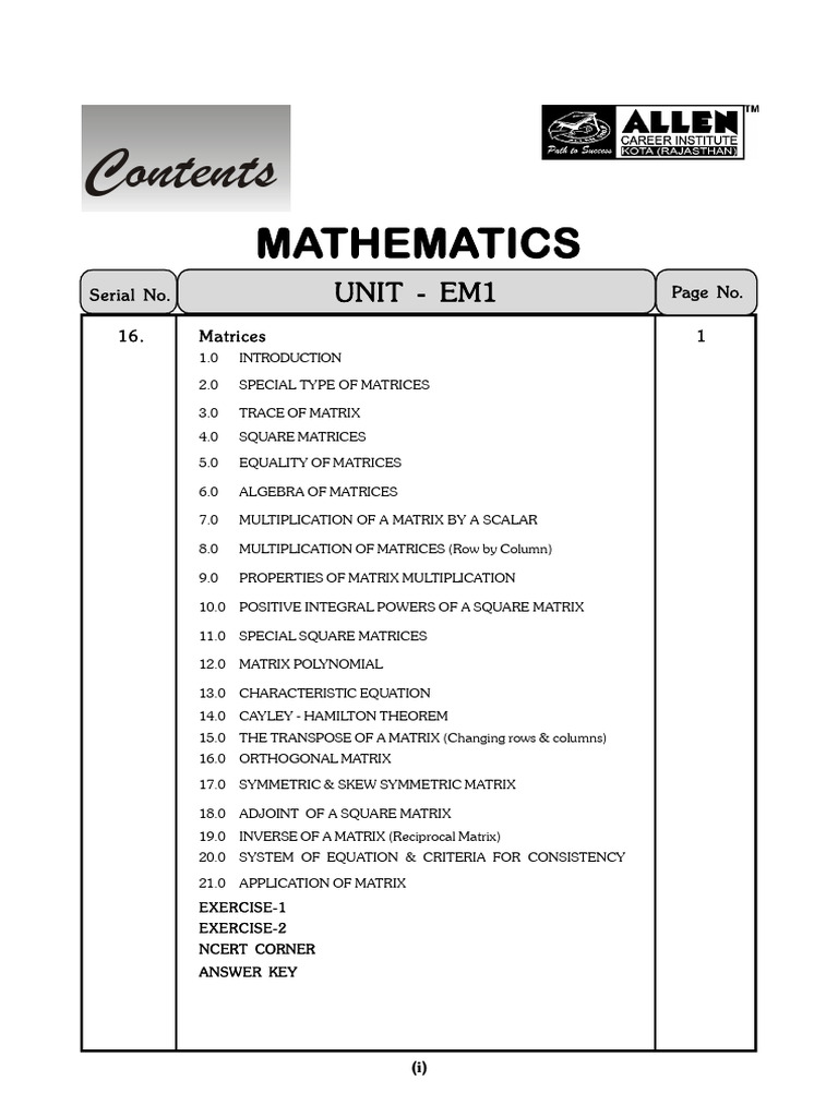Em - 1 | PDF | Matrix (Mathematics) | Function (Mathematics)