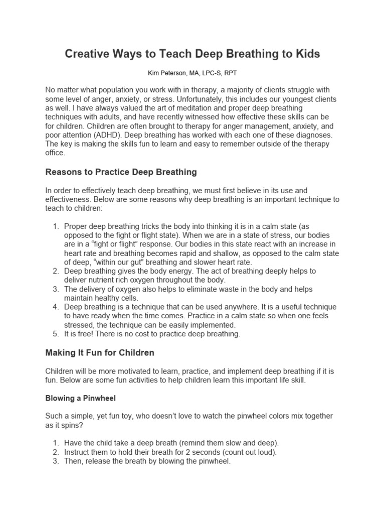 Article Prof Deep Breathing | PDF | Breathing | Anger