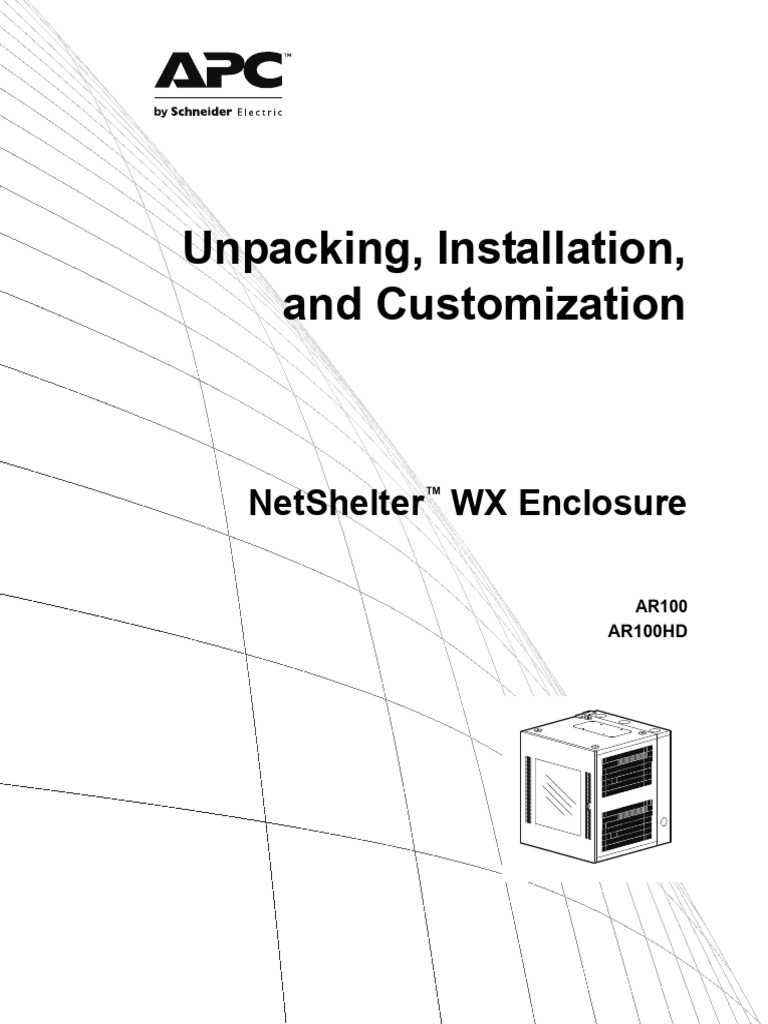 NetShelter Rack Cabinet IOM MLAN-6ZNQET - R1 - EN | PDF | Legal Liability | Damages