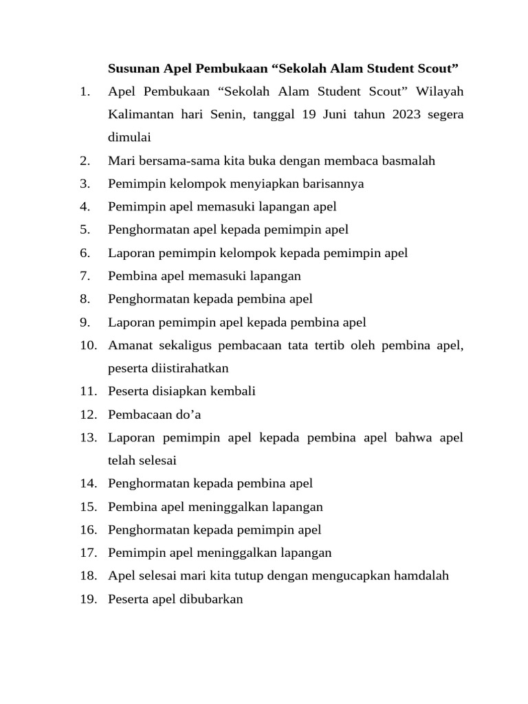 Susunan Apel SASS | PDF