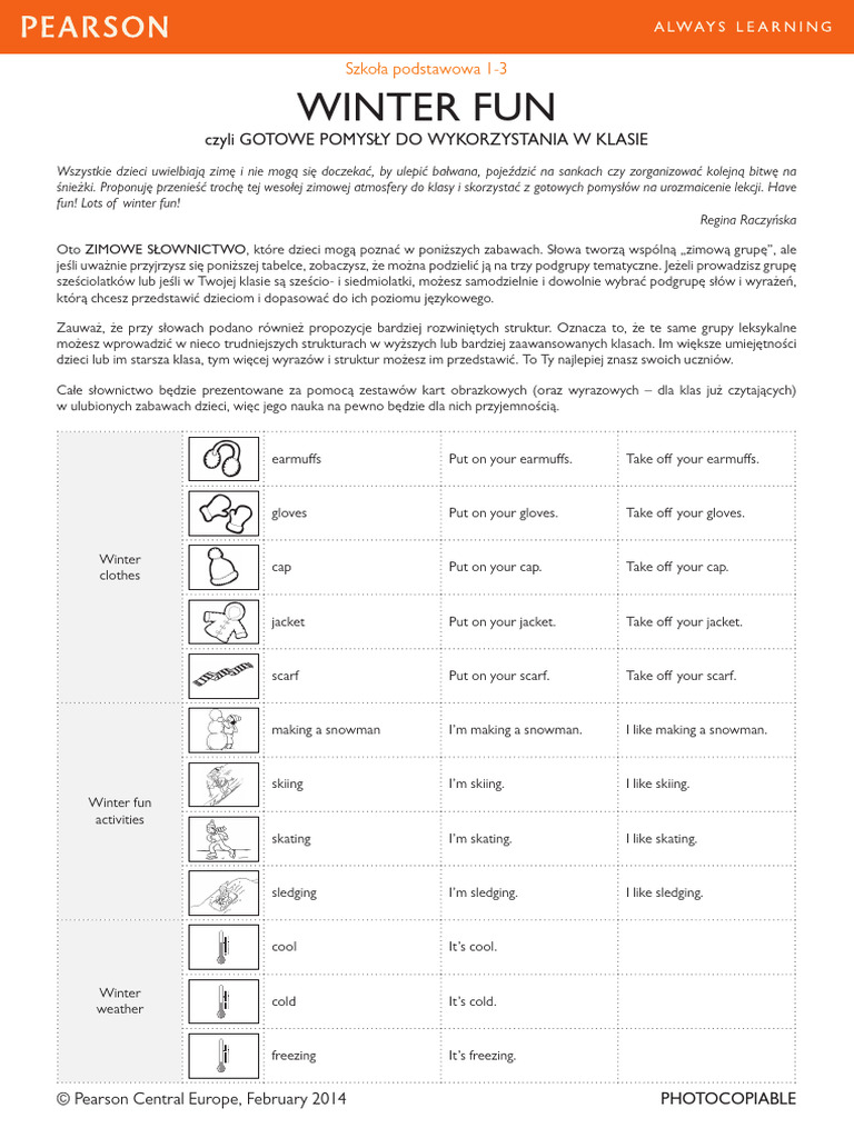 Winter Fun Teacher S Notes .1406407029 | PDF