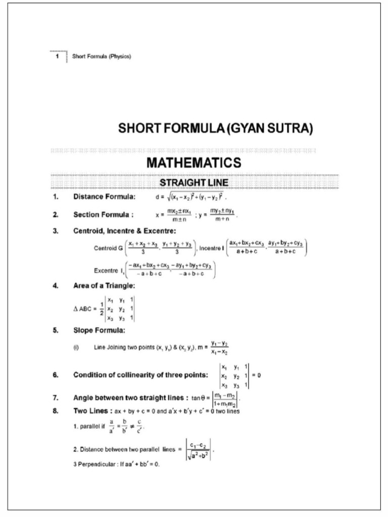 Mathematics Formulas Booklet | PDF | Trigonometric Functions ...