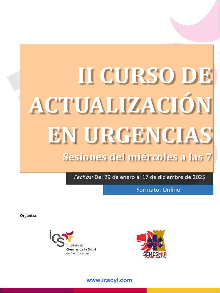 Folleto-II Curso de Actualizacion en Urgencias-V4 | PDF | Hospital | Medicina Familiar