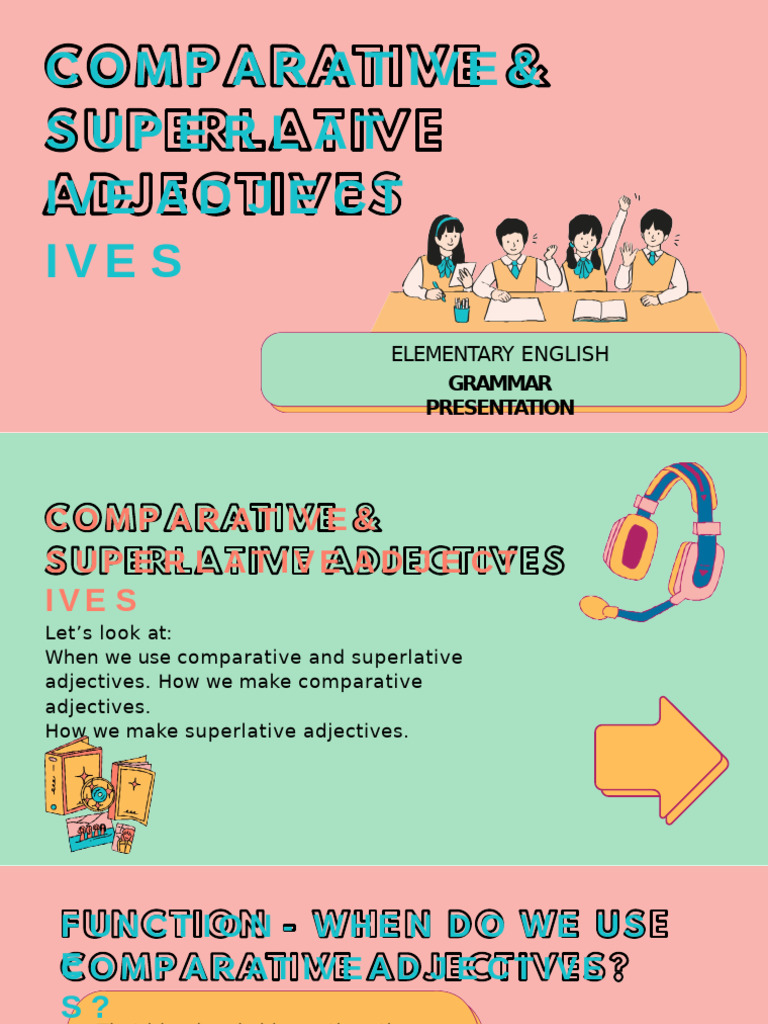 English Comparative and Superlative Adjectives Education Presentation ...