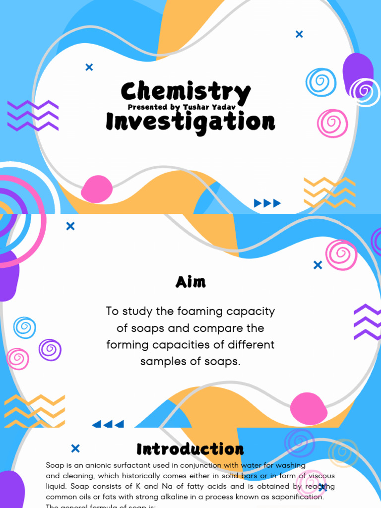 Chemistry Investigation Project - pdf1 | PDF | Soap | Foam
