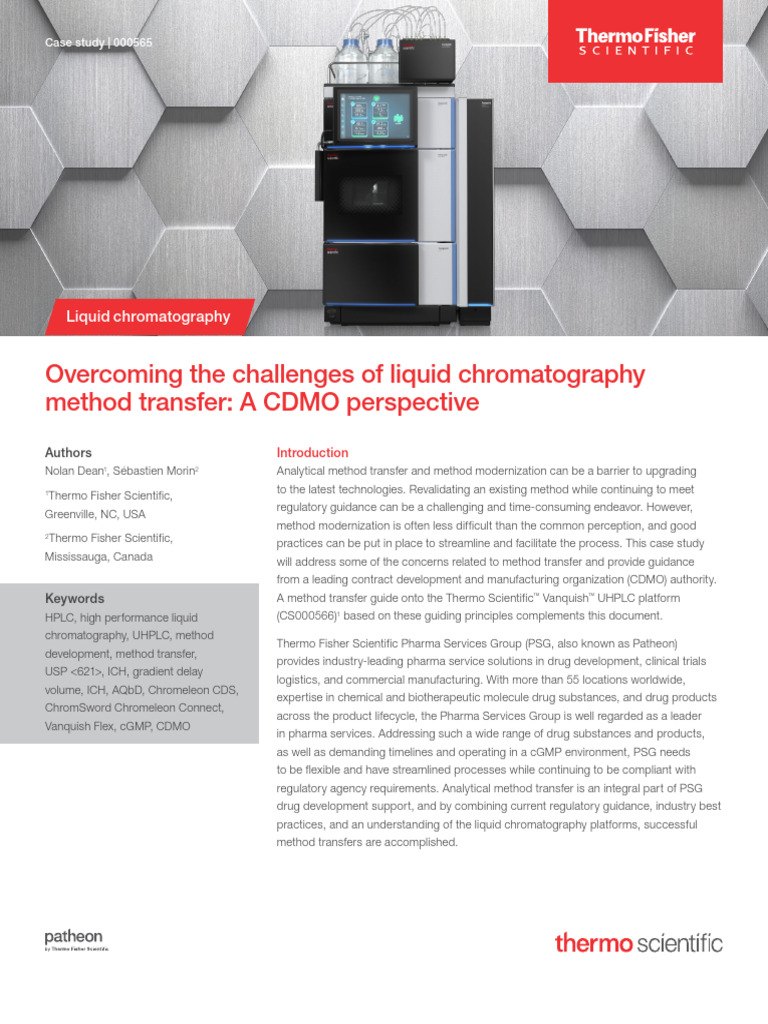 Cross Platform HPLC Method Transfer 1652560664 | PDF | High Performance ...