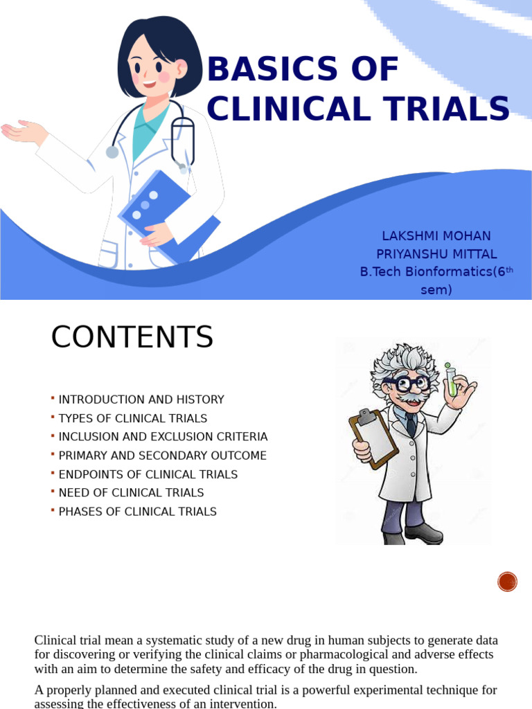 Overview of Clinical Trials Basics | PDF | Clinical Trial | Phases Of ...