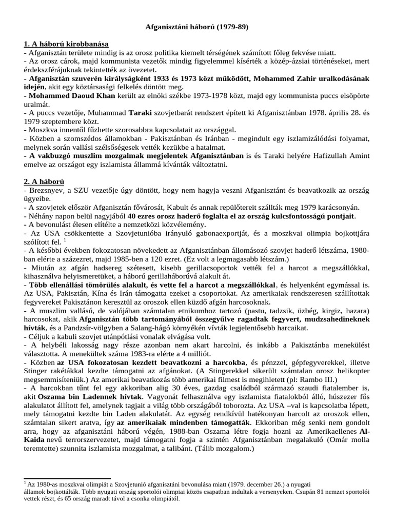 Afganisztáni Háború | PDF