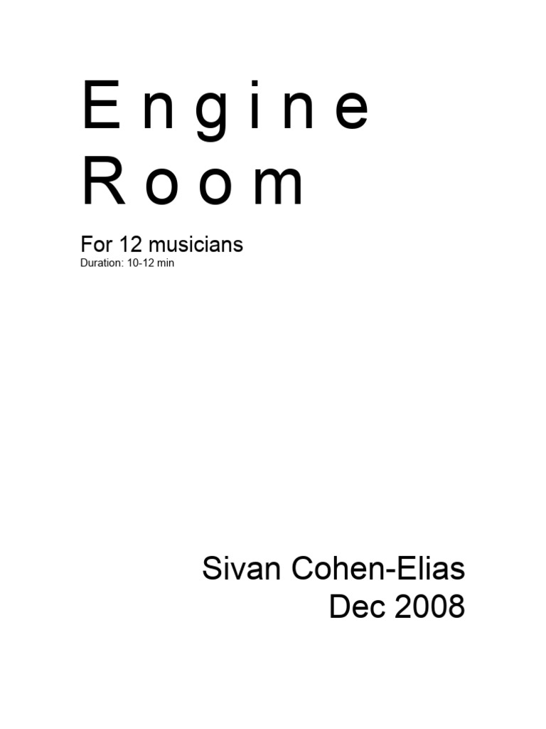Engine Room-Full Score | PDF | String Instruments | Guitars