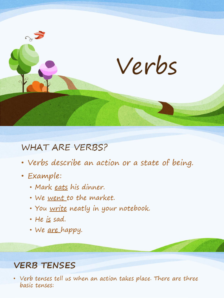 Grade 9 Language - Verbs | PDF | Verb | Grammatical Tense