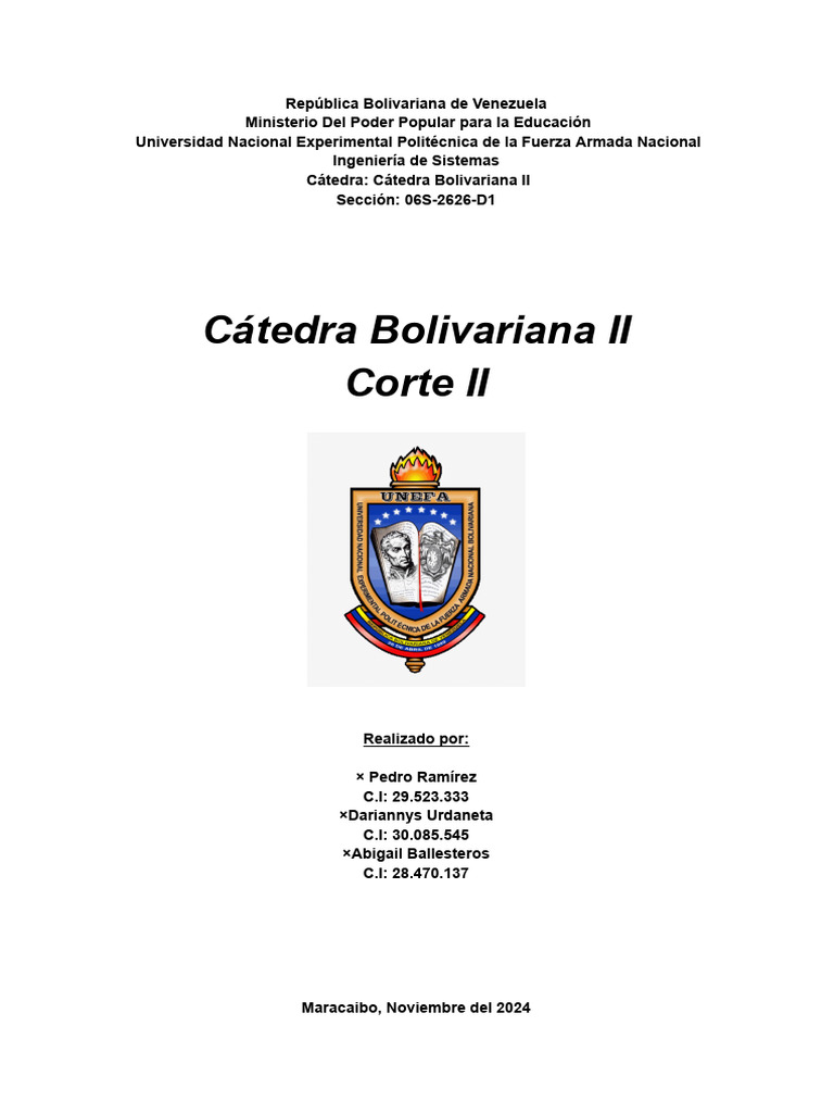 Cátedra II - Corte II | PDF | Venezuela | Nación