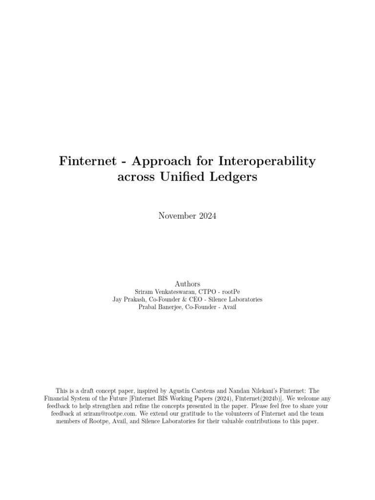 Approach For Interoperability Across Unified Ledgers | PDF | Regulatory Compliance | Foreign ...