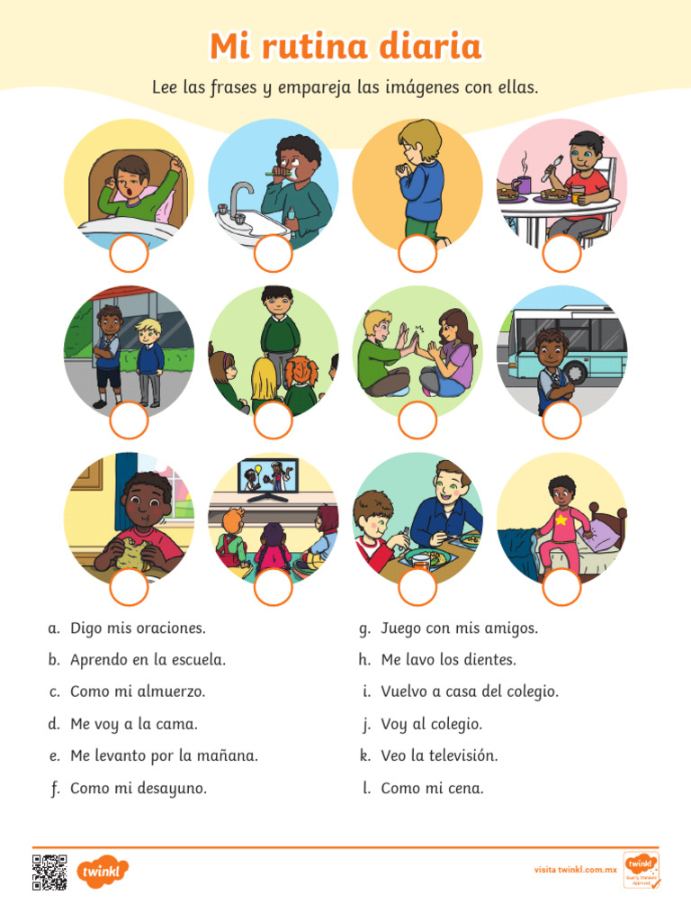Actividades de mi rutina diaria | PDF