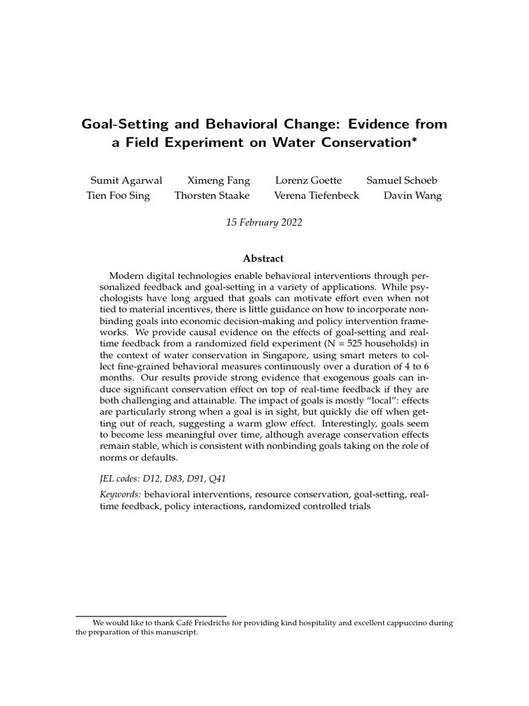 Goal-Setting-and-Behavioral-Change | PDF | Goal Setting | Sampling ...