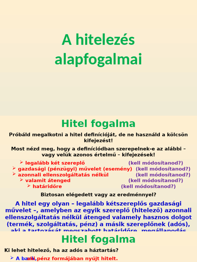 Hitel | PDF