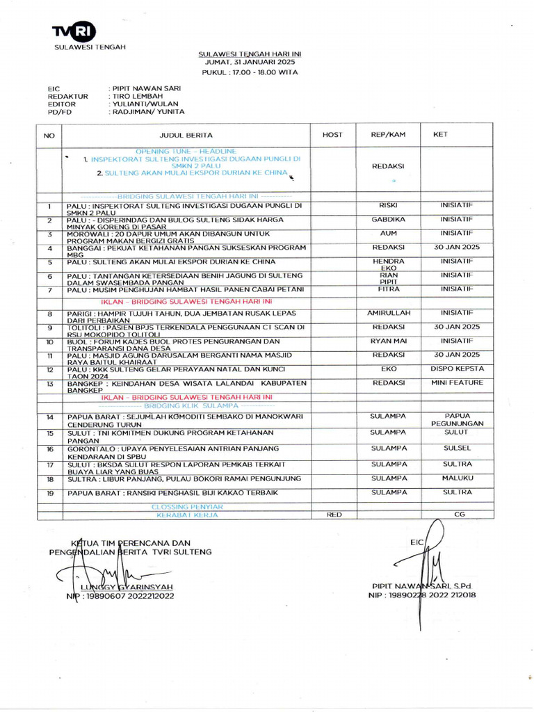 Item Sthi 31 Januari 2025 | PDF