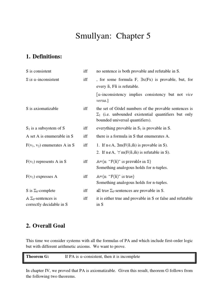 Gödel's Incompleteness for Logicians | PDF | Theorem | Mathematical Proof