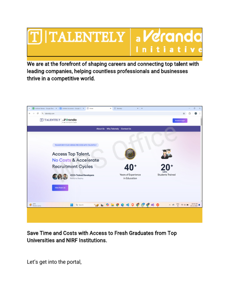 TALENTELY PORTAL | PDF | Computer Programming | Software