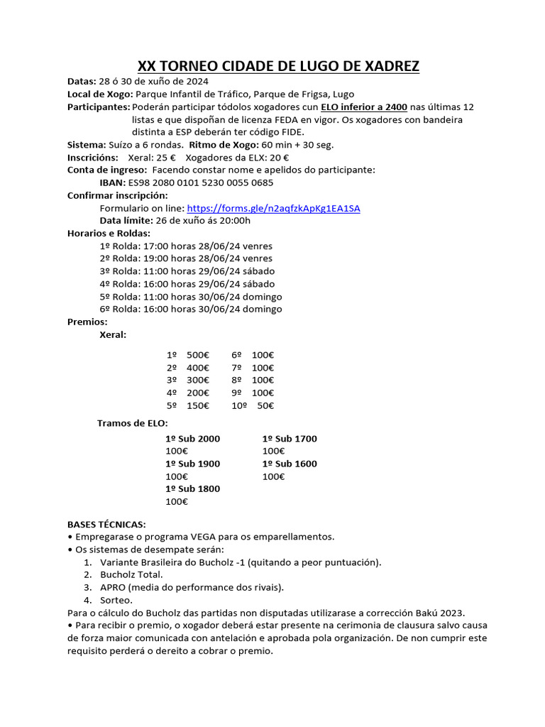 Bases XX Cidade de Lugo | PDF