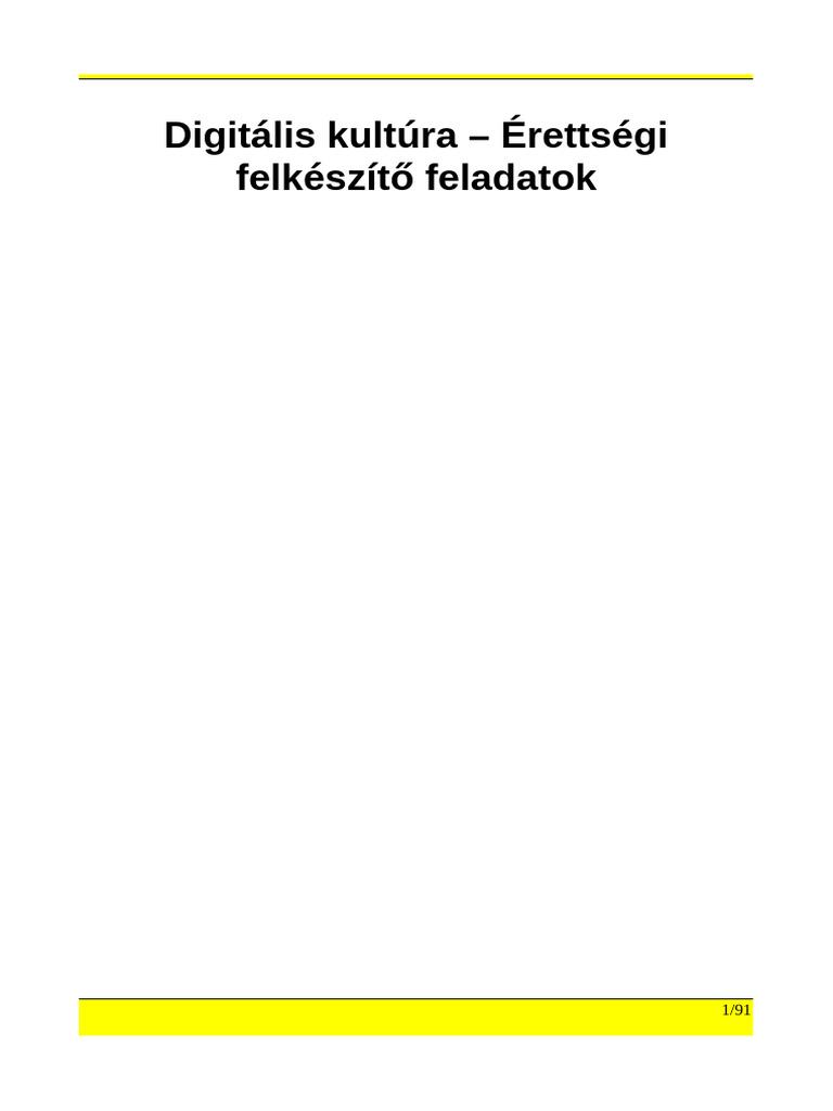 Érettségi Feladatok - 12.fakt | PDF