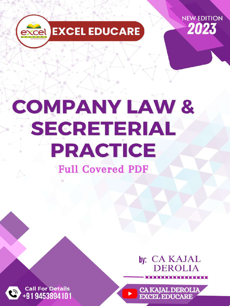 Company and Secretrial Practice | PDF | Preferred Stock | Dividend