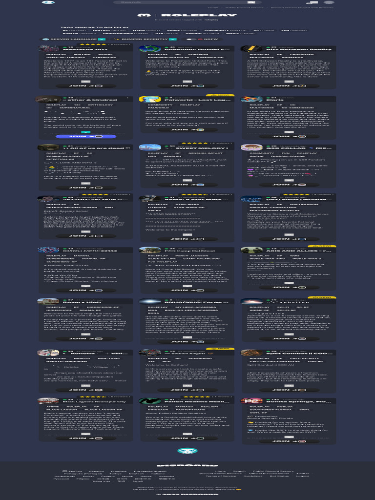 Discord Roleplay Server Listings | PDF | A Song Of Ice And Fire