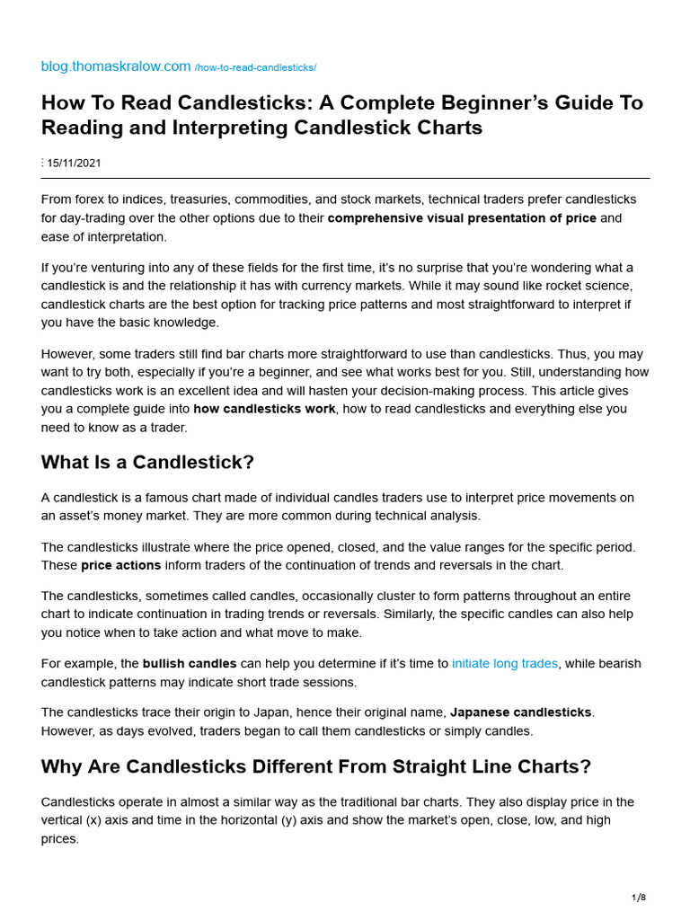 Beginner's Guide to Candlestick Charts | PDF | Market Trend | Economies