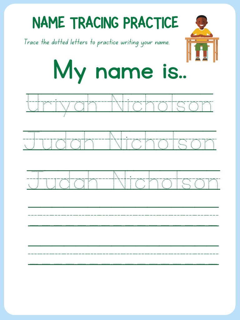Judah Name Tracing | PDF