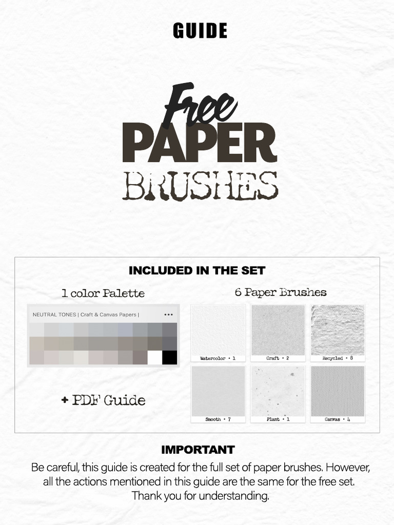 Procreate Paper Brushes Guide | PDF