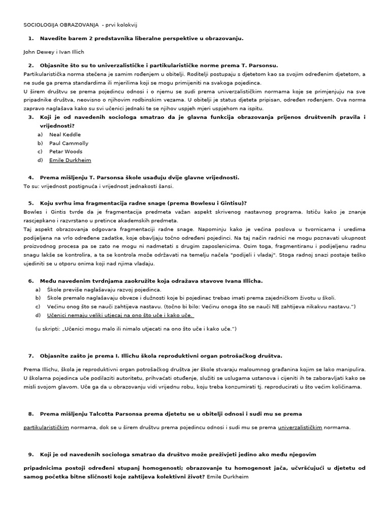 So-1. Kolokvij | PDF