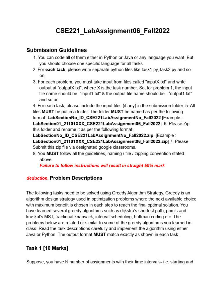 CSE221_LabAssignment06_Fall2022 | PDF | Zip (File Format) | String (Computer Science)