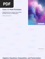 Class 11 Maths Formulas Chapter Wise | PDF | Euclidean Geometry ...