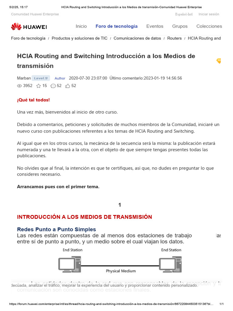 HCIA Routing and Switching Introducción A Los Medios de Transmisión ...