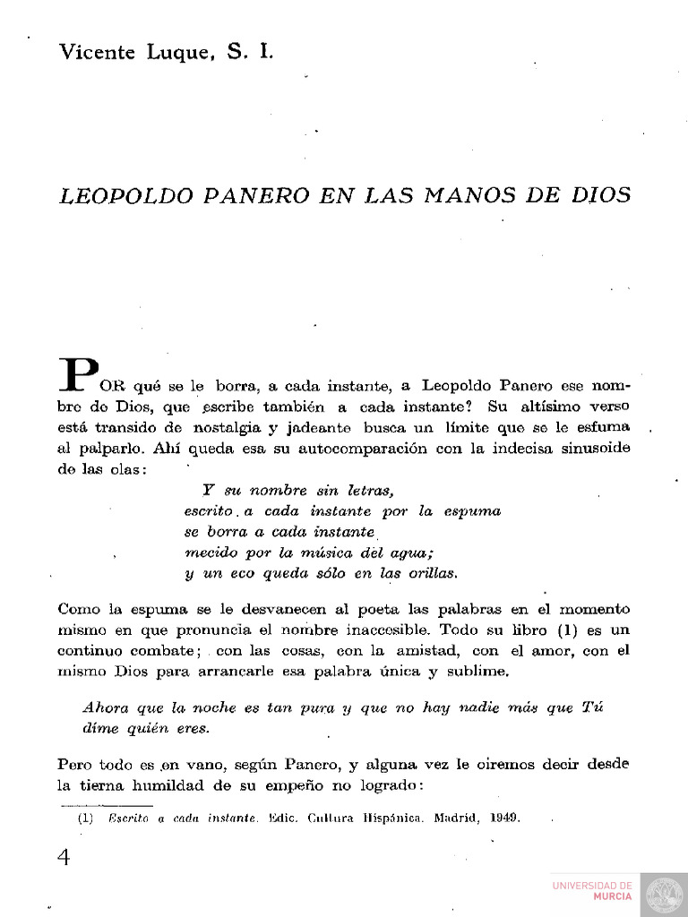 Leopoldo Panero: Poesía y Religión | PDF | Dios