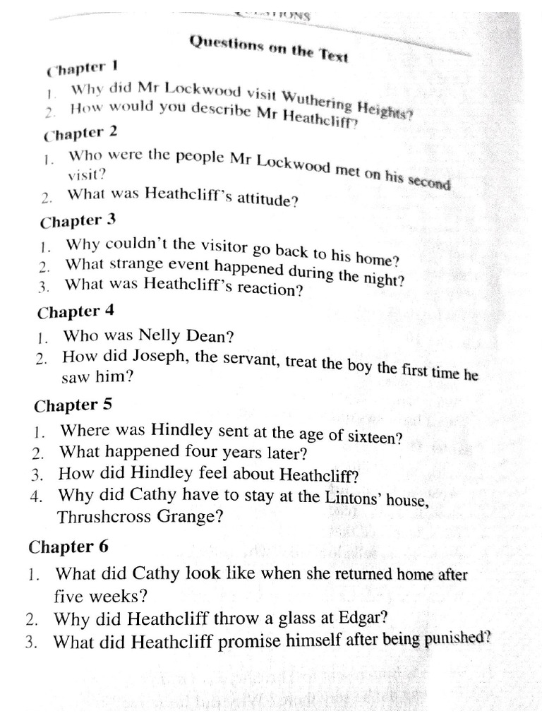 Activities Wuthering Heights | PDF