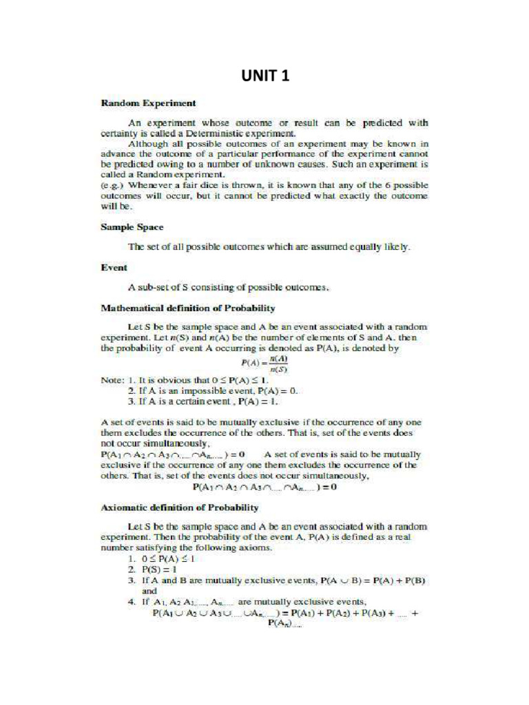 Math Unit 1 | PDF