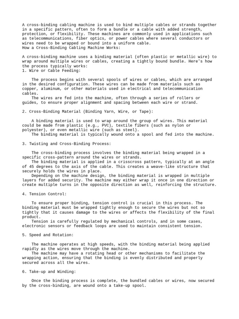 Cross_binding | PDF | Wire | Materials
