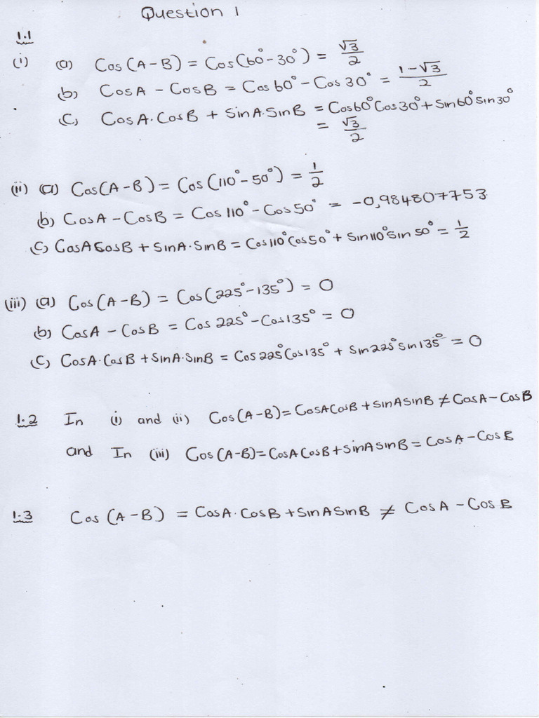 Double and Compound Angles | PDF