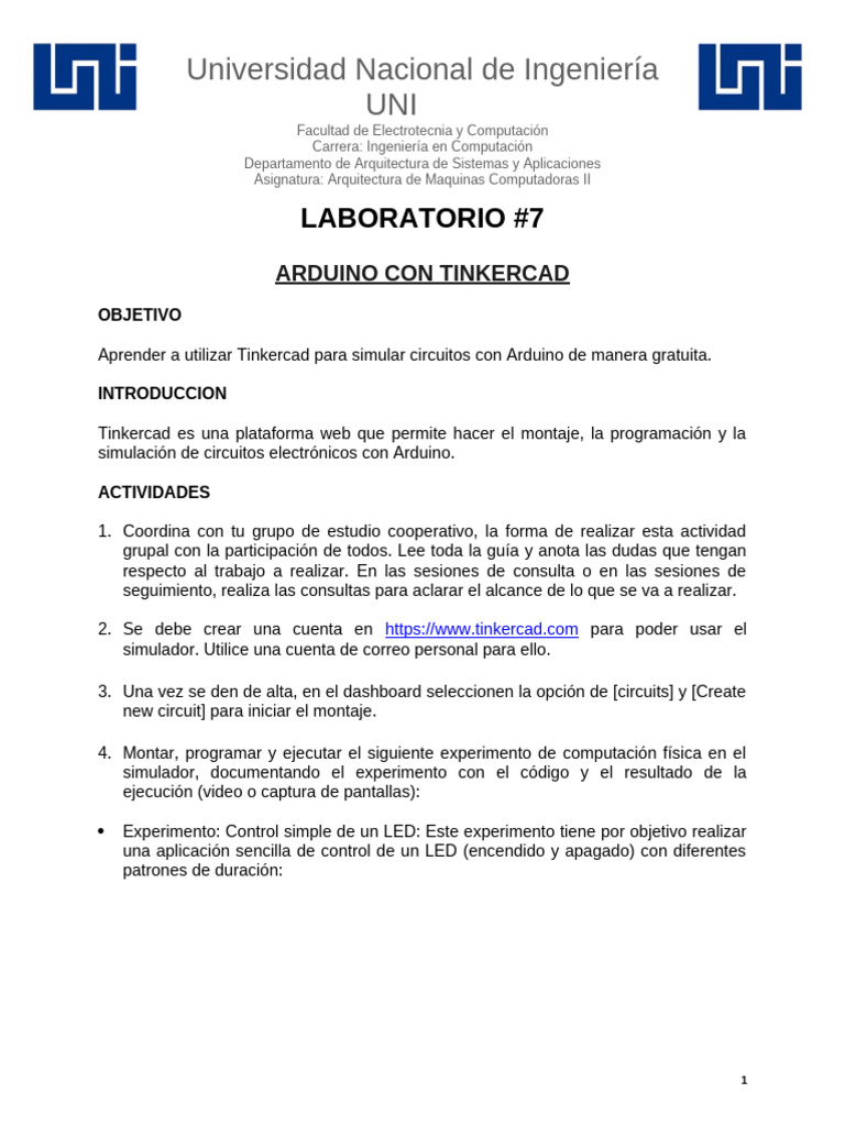 Simulación Arduino en Tinkercad | PDF | Arduino | Software