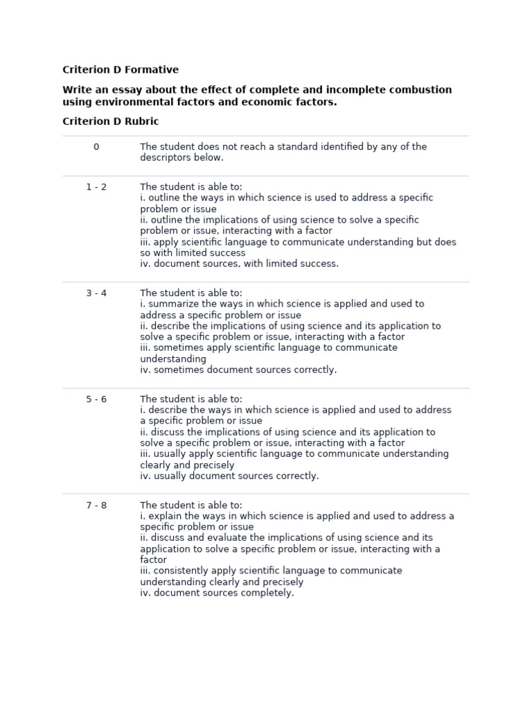 LESSON 16A MON 181124 Criterion D Formative | PDF