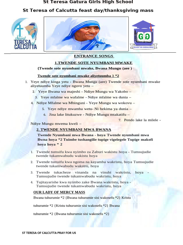 Feast Day Booklet | PDF