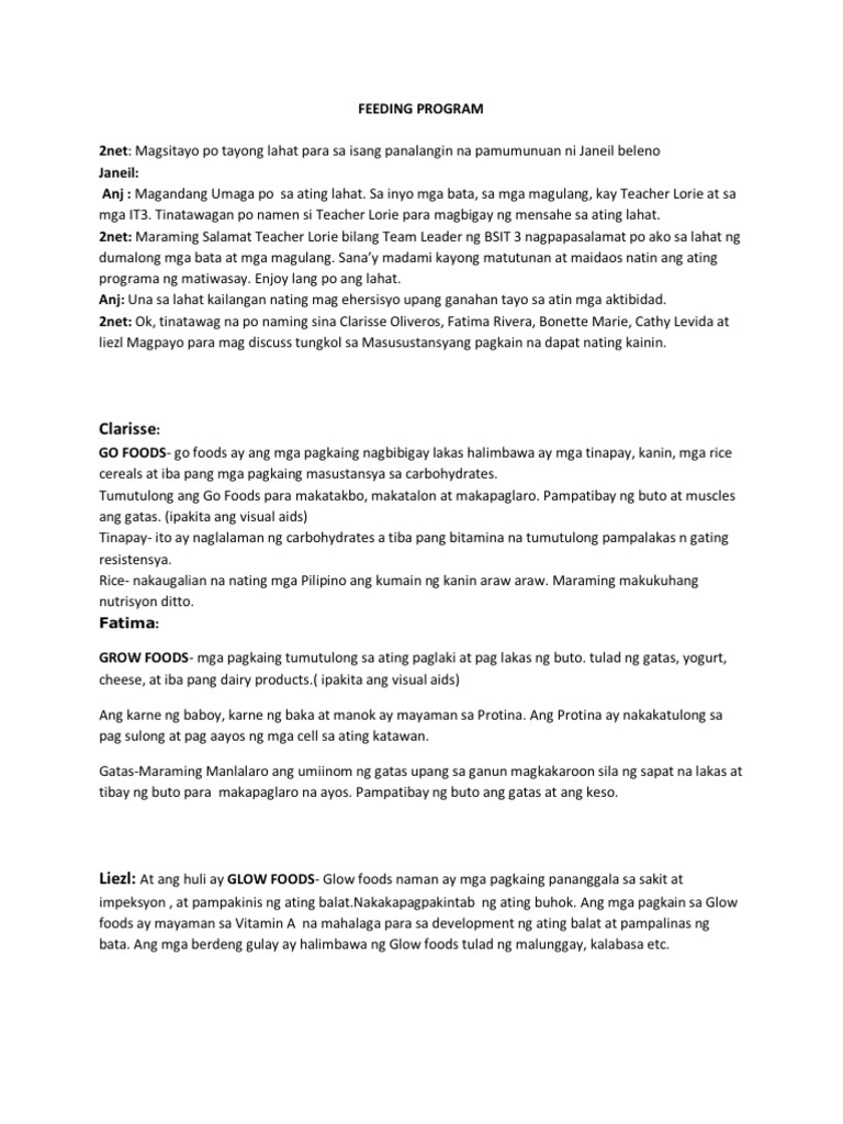 Feeding Program | PDF