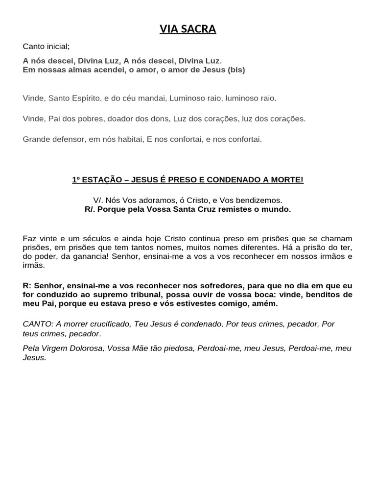 Via Sacra | PDF | Jesus | Maria, mãe de Jesus