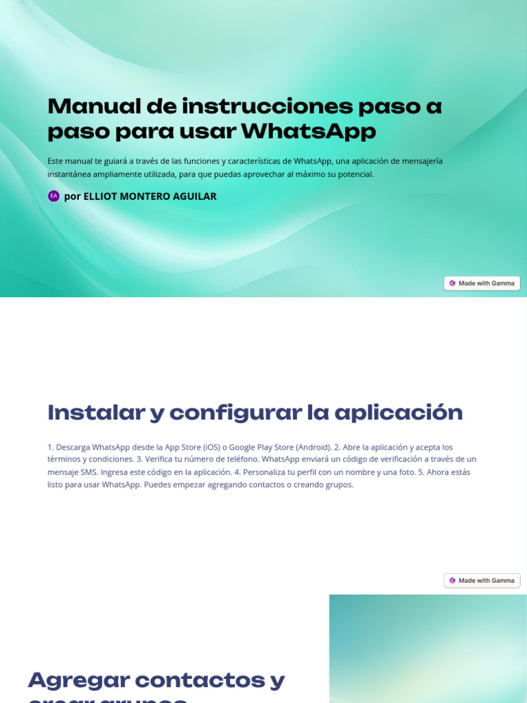 Manual de Instrucciones Paso A Paso para Usar WhatsApp | PDF ...
