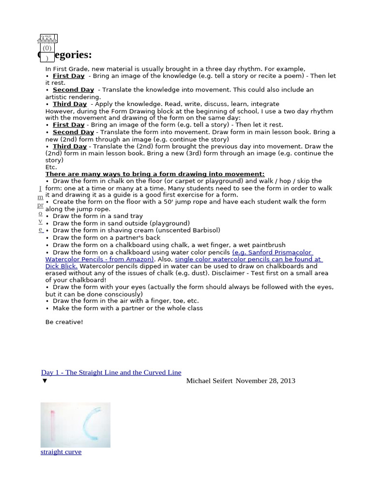 First Grade Form Drawing Guide | PDF | Goose | Trees
