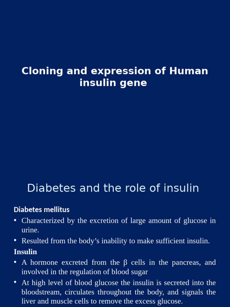 Z (H) IV GE Insulin | PDF | Insulin | Molecular Cloning